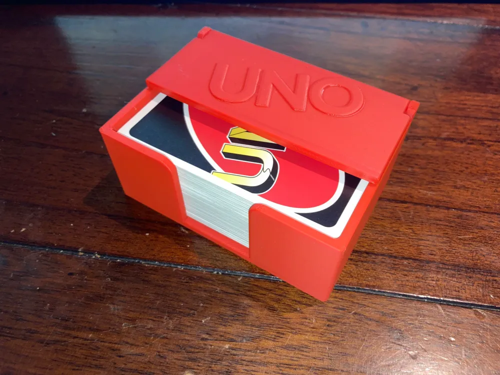 Uno card deck holder - Free 3D Print Model - MakerWorld