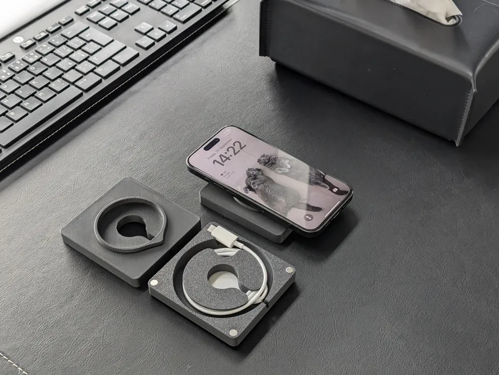 MagSafe iPhone Charger with Cable Management EDC by Minimal MakerWorld ...