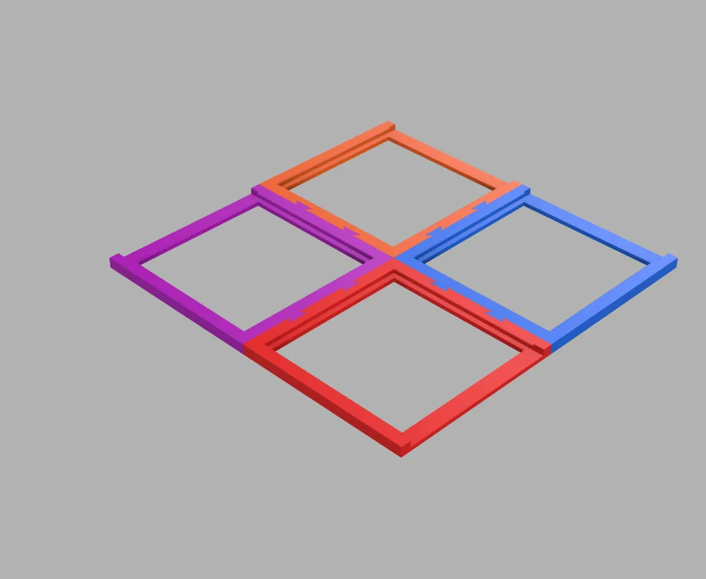 150mm Hueforge Interlocking Frames: No glue by mikelb0013 - MakerWorld