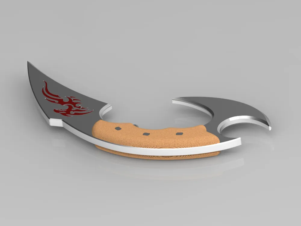 Curved Knife Dagger by asianlth - MakerWorld