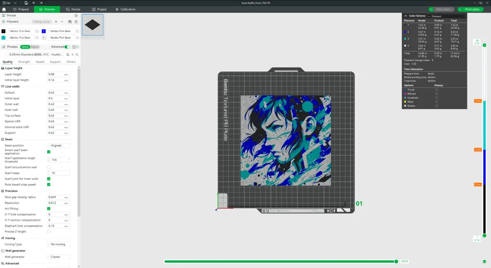 Graffiti Avatar Korra Hueforge by 3Ree Printing - MakerWorld