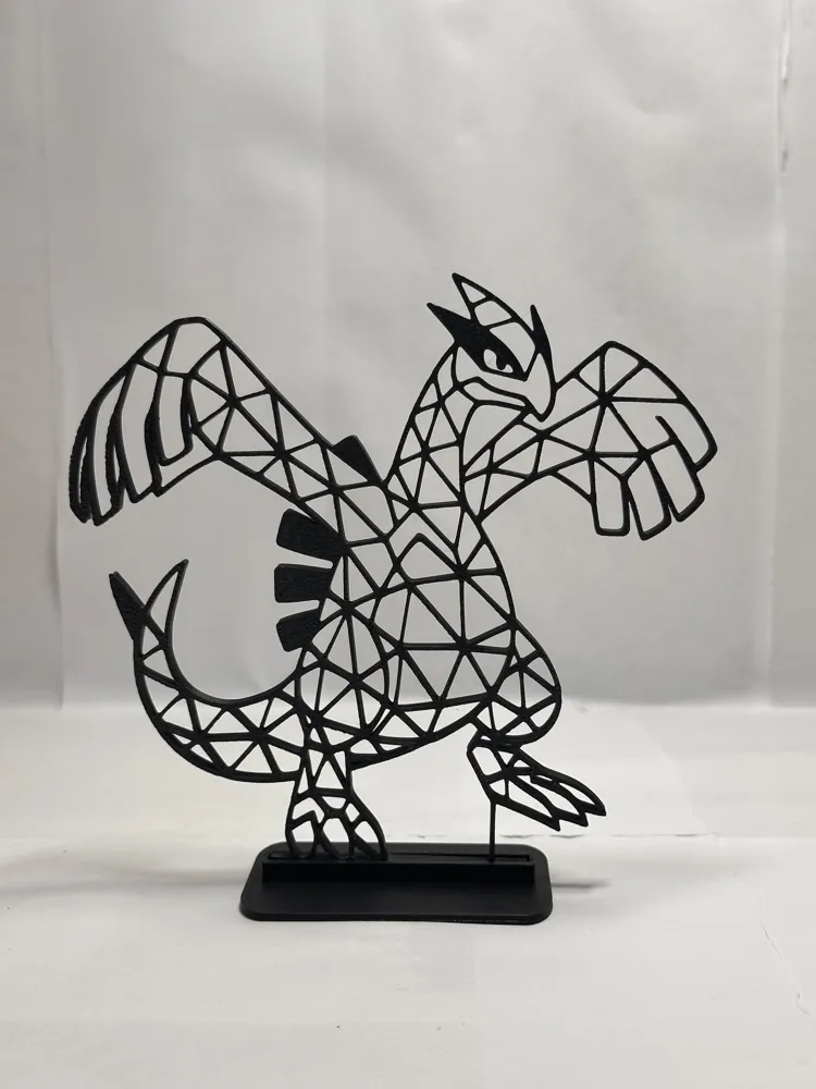 Lugia Pokemon line art with base by Stampabile MakerWorld: Download ...