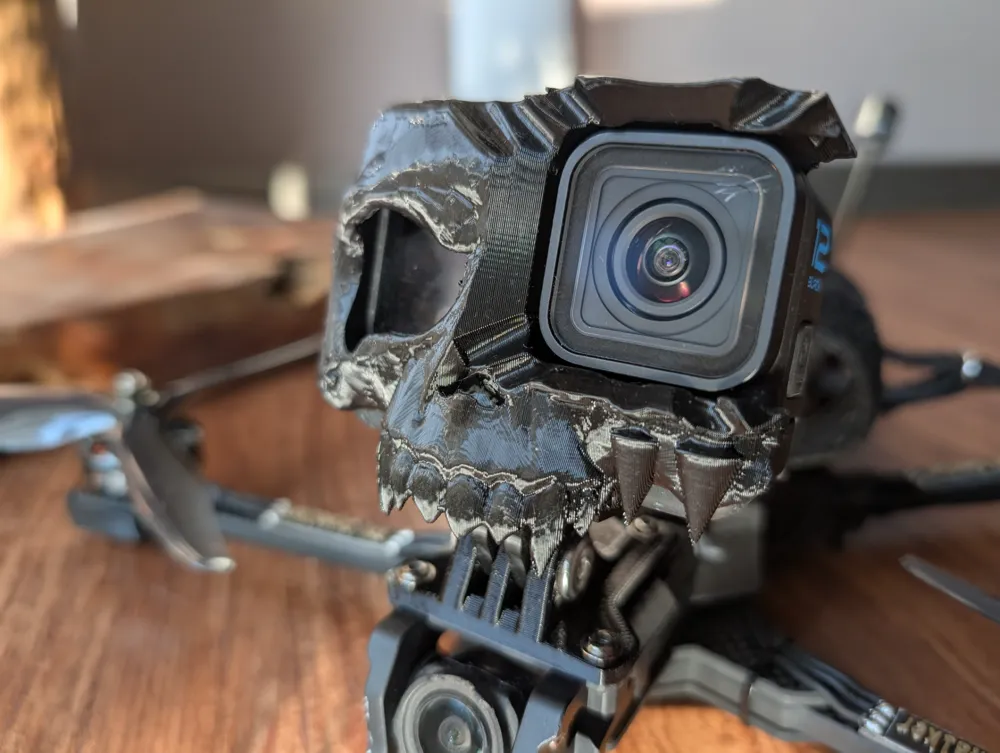 V3 - Gopro - 9,10,11,12,13 Skull FlexMount (FPV) - Free 3D Print Model ...