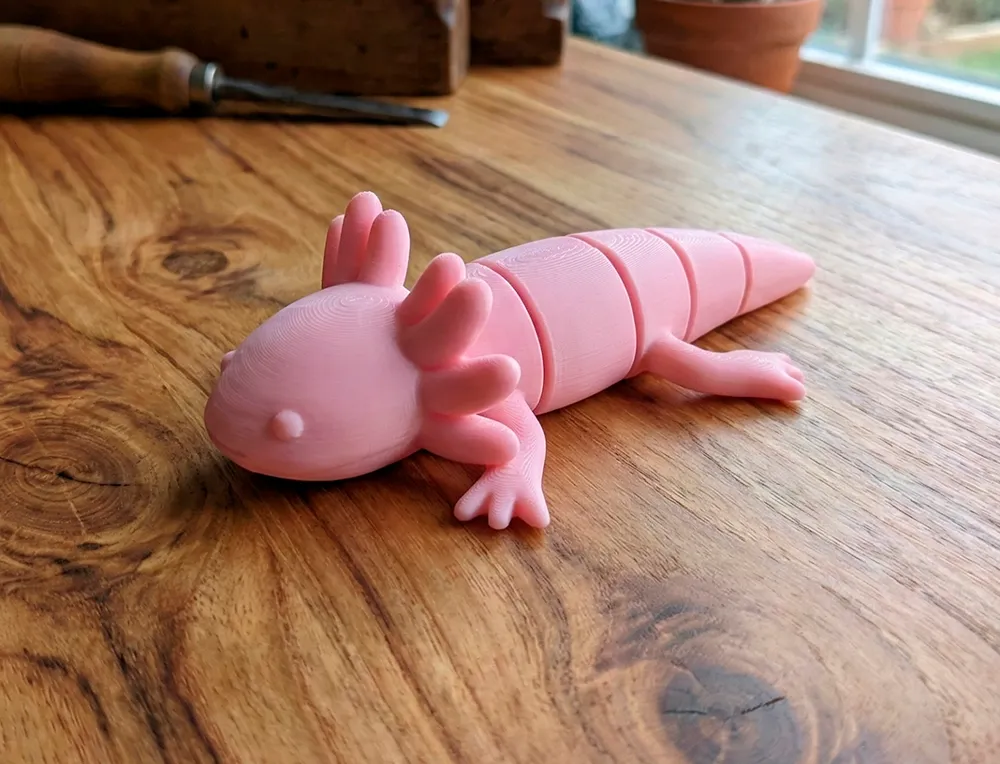FLEXI AXOLOTL Keychain - Free 3D Print Model - MakerWorld
