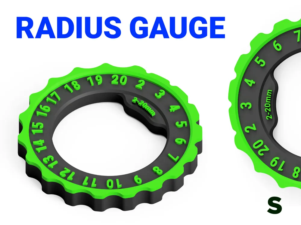 Diameter / Radius Gauge - Metric 2-20mm (S) - Free 3D Print Model ...