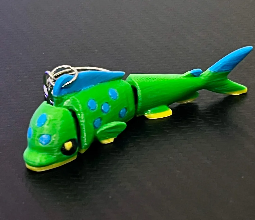Eco Toy - Dorado Fish Key Chain - Free 3D Print Model - MakerWorld