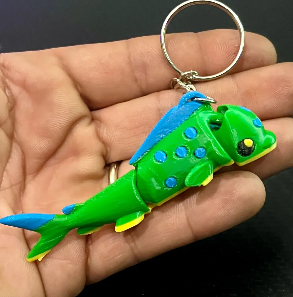 Eco Toy - Dorado Fish Key Chain - Free 3D Print Model - MakerWorld