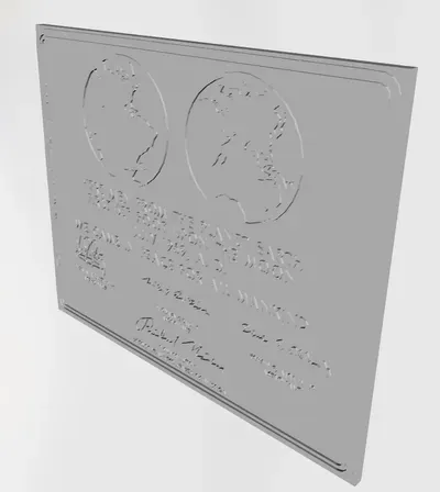 Apollo 11 Plaque by Matteo C. MakerWorld: Download Free 3D Models