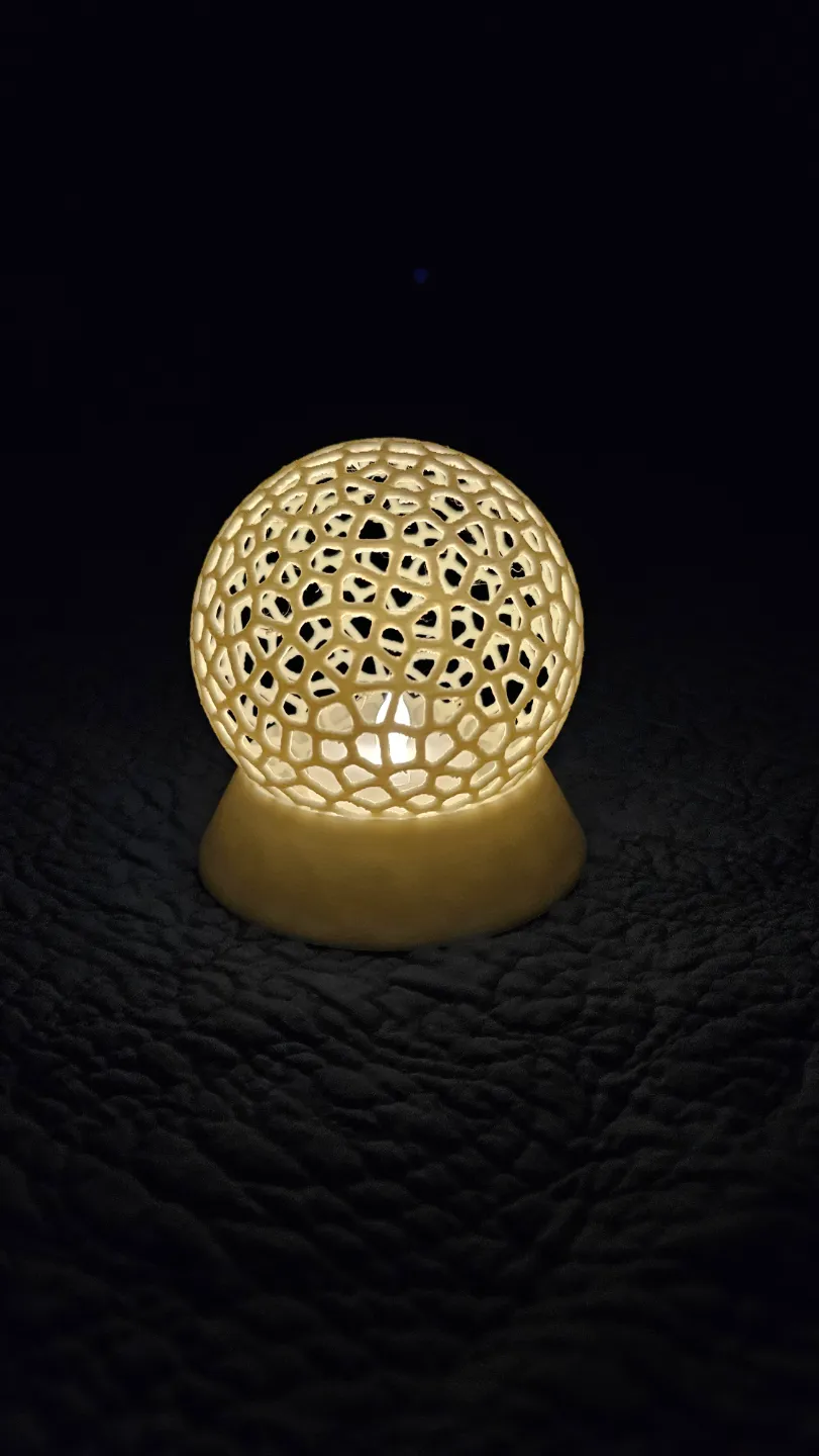 Voronoi Tea Light Globe and Base by FoxMT406 MakerWorld: Download Free ...