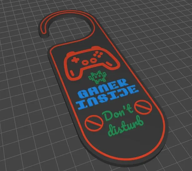 Gamer inside do not disturb door sign by Mahero - MakerWorld