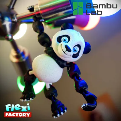 Flexi Factory and Bambu Lab Collaborative: Panda Bear and Stand by ...