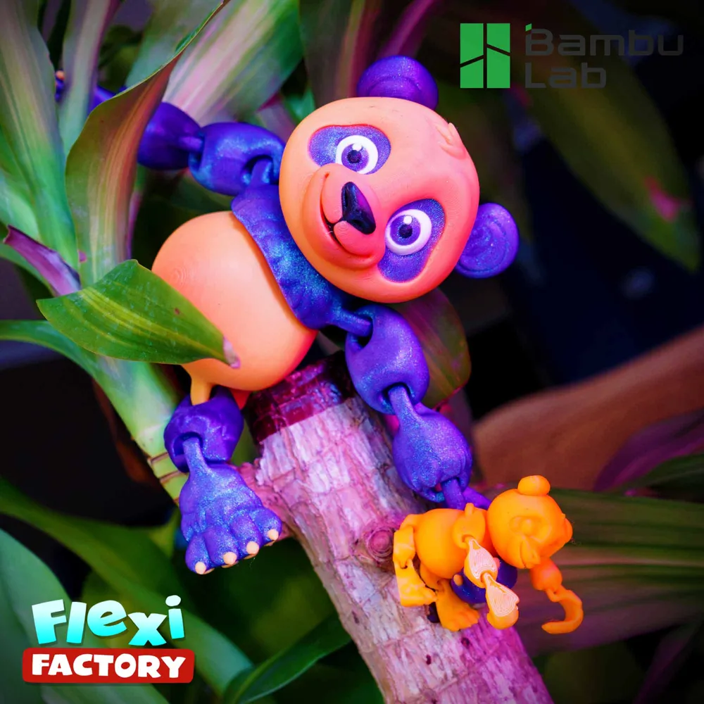 Flexi Factory y Bambu Lab Colaborativo: Panda y Soporte por flexi ...