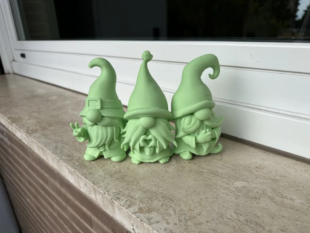 3 cute Gnomes - Free 3D Print Model - MakerWorld
