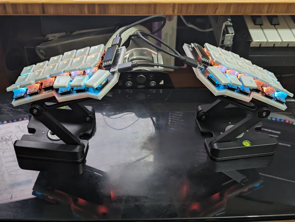 Ergonomic corne keyboard custom case, mount and choc key tilts by aaron ...