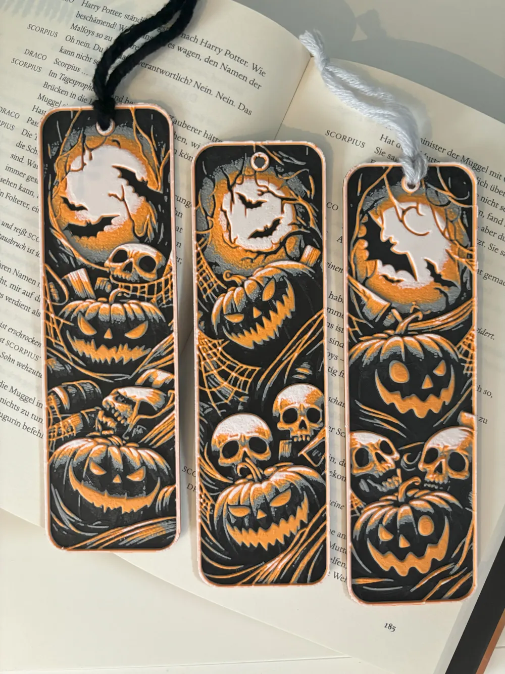 Halloween - Pumpkin Bookmark set by GravityJD - MakerWorld
