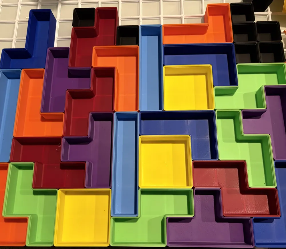Gridfinity Tetris Bins - Free 3D Print Model - MakerWorld