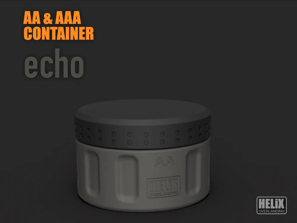 AA & AAA Battery Vault – rugged Screw-Top Edition - Free 3D Print Model ...