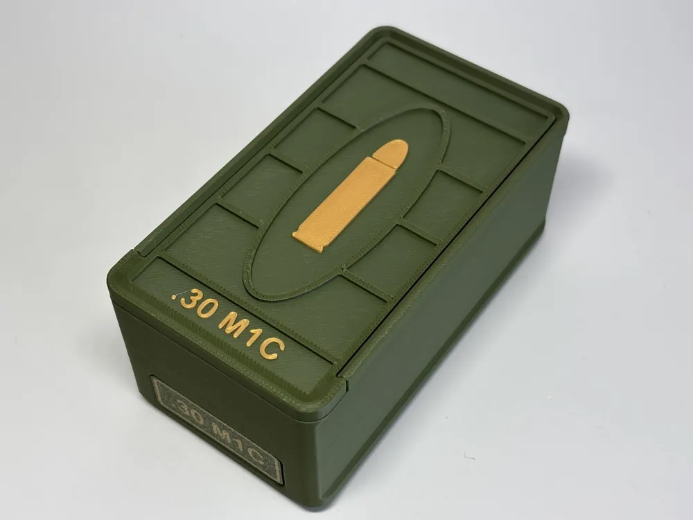 Ammo Storage Box .30 M1 Carbine - 50 Rounds - Free 3D Print Model ...