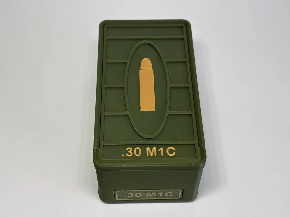 Ammo Storage Box .30 M1 Carbine - 50 Rounds - Free 3D Print Model ...