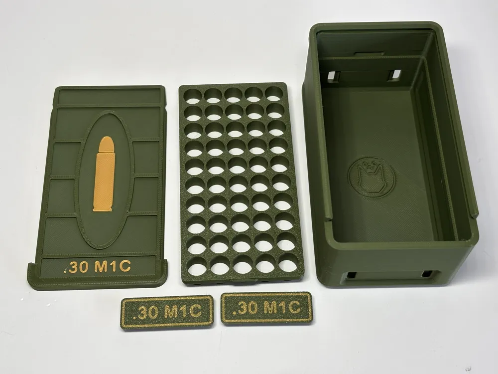 Ammo Storage Box .30 M1 Carbine - 50 Rounds - Free 3D Print Model ...