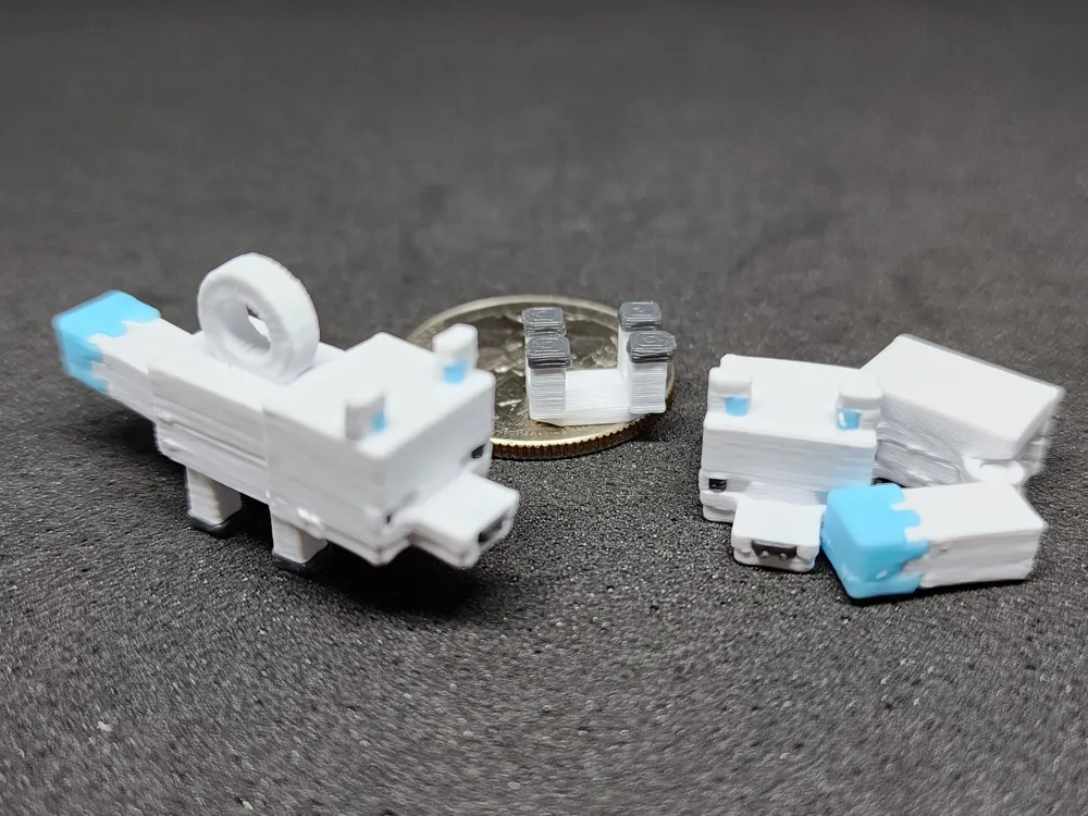 Minecraft-inspired Fox Mini Figure Kit / Keychain by chiz_m - MakerWorld