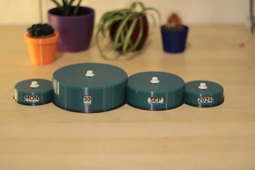 RoDate, The calender with rotating flower pots! by Lars - MakerWorld