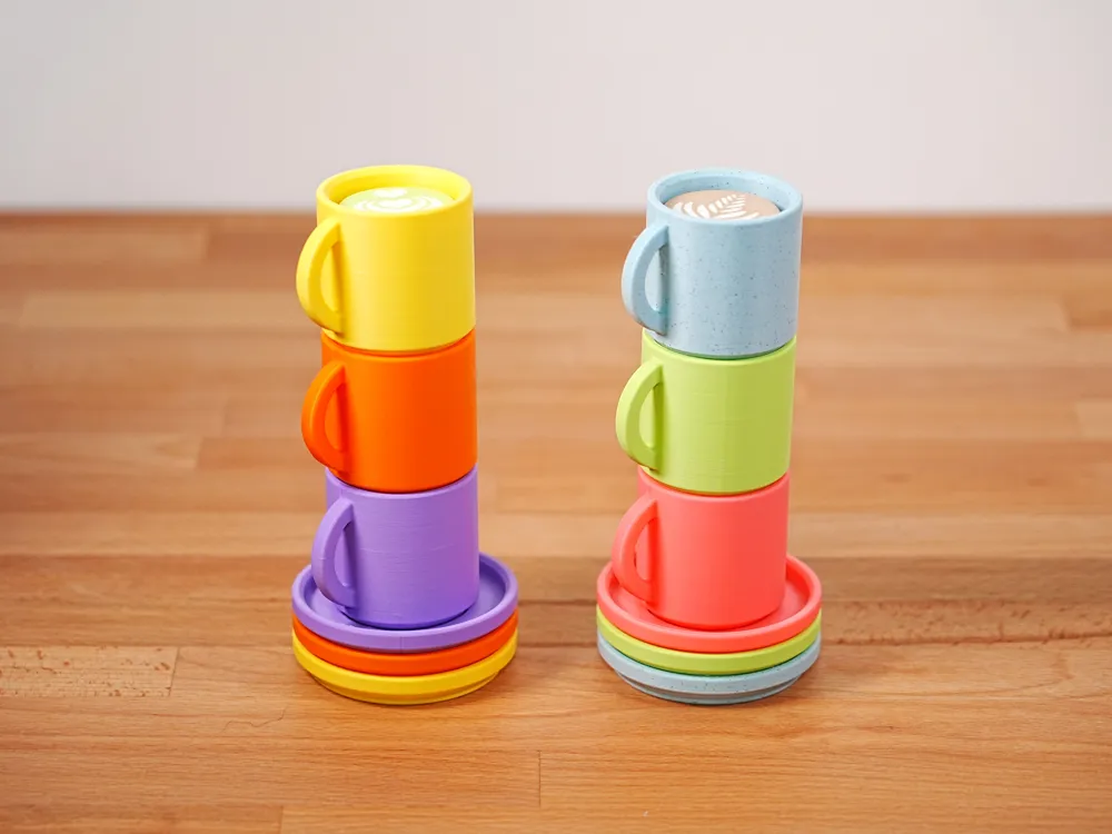 Stack & Play Dishes – Teacup & Saucer - Free 3D Print Model - MakerWorld