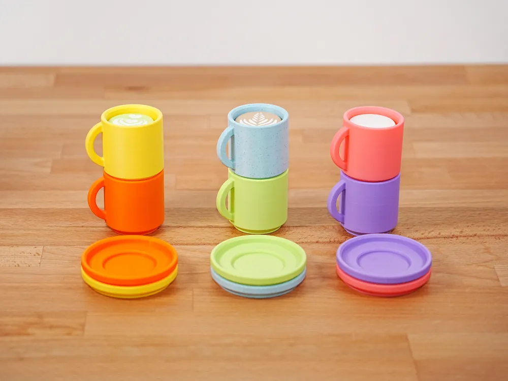 Stack & Play Dishes – Teacup & Saucer - Free 3D Print Model - MakerWorld