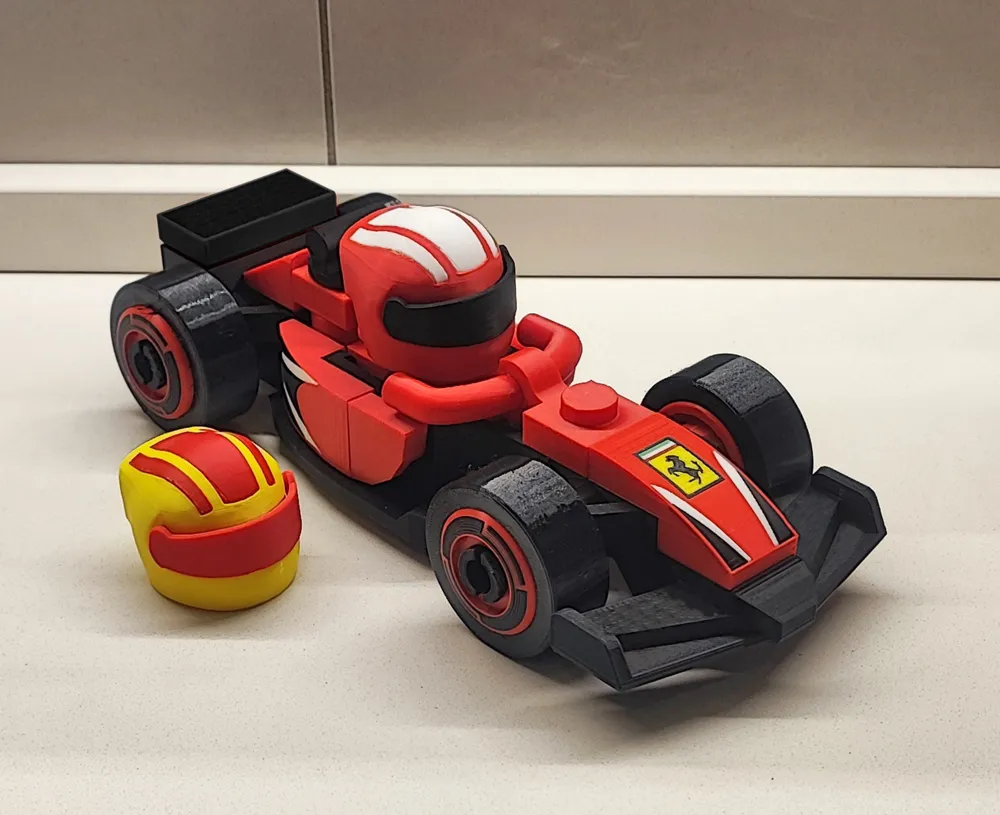 F1 Brick Ferrari – Deluxe 300% - Free 3D Print Model - MakerWorld