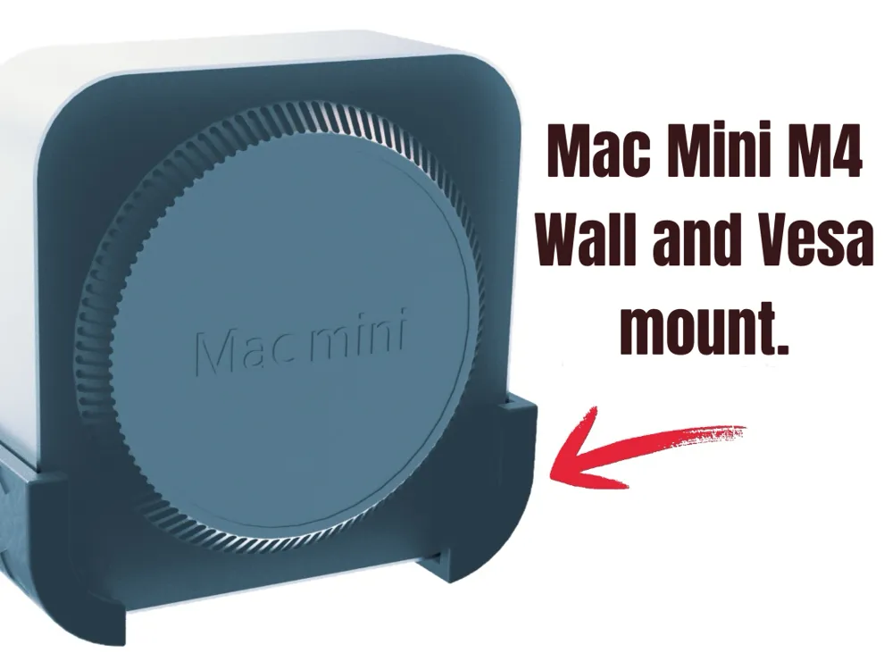 Mac Mini M4 Wall and Vesa Mount. Hexagon Design. by Snail - MakerWorld