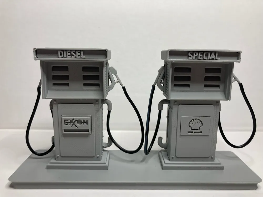 Diorama Gas station, double Gas pump, scale 1:24 by Nasik MakerWorld ...