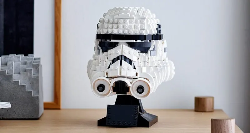 Brick StarWars StormTrooper bust. Brick set 75276 by Typool - MakerWorld