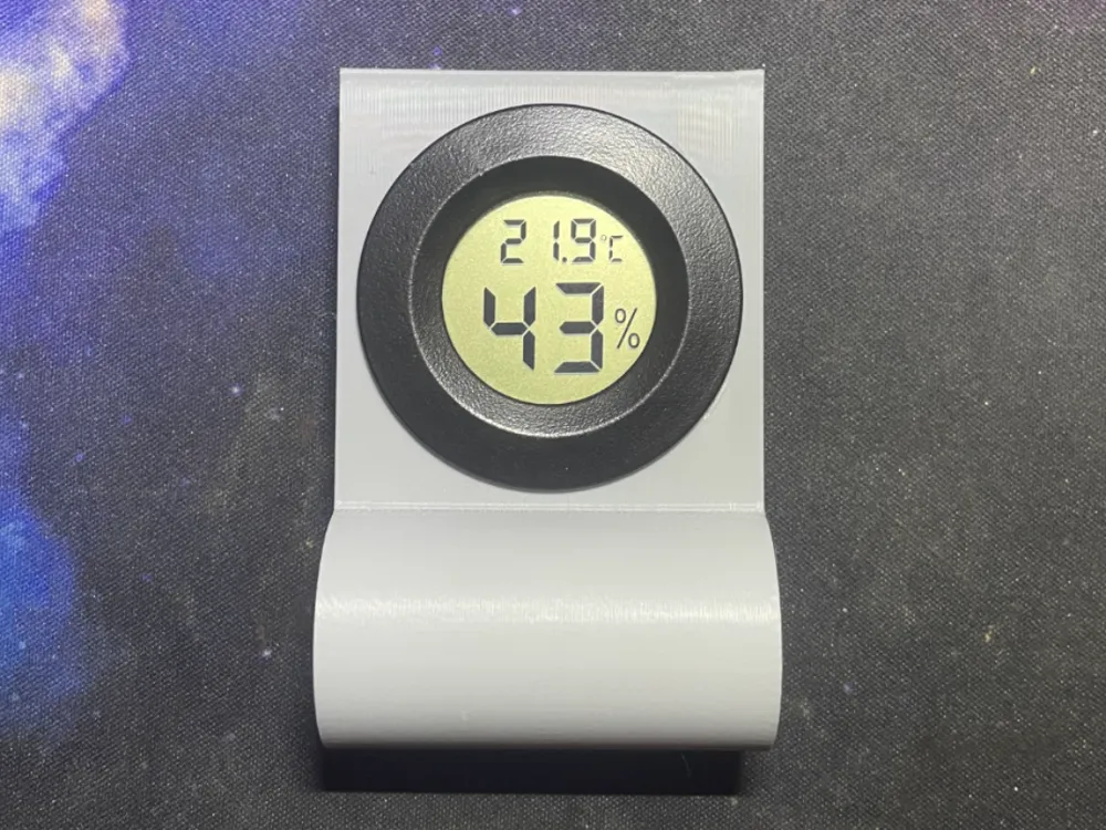 Minimalist Hygrometer Holder for 21mm Mop Stick - Free 3D Print Model ...