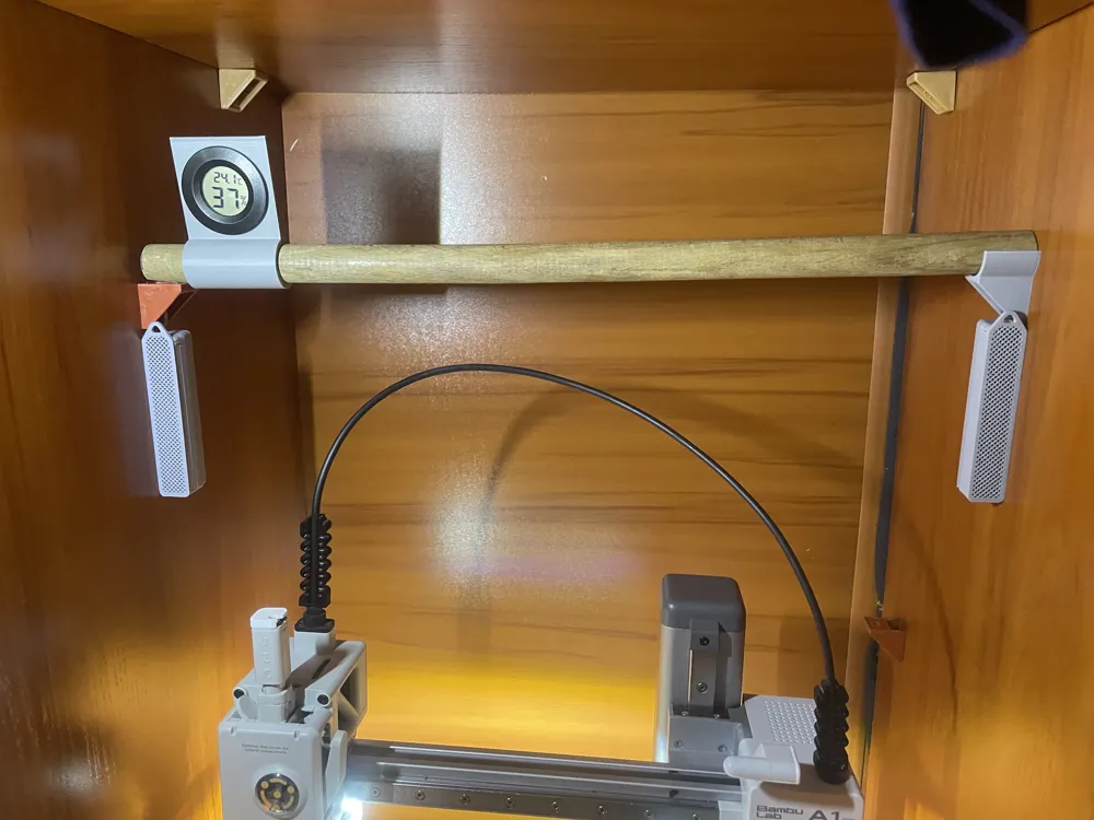 Minimalist Hygrometer Holder for 21mm Mop Stick - Free 3D Print Model ...