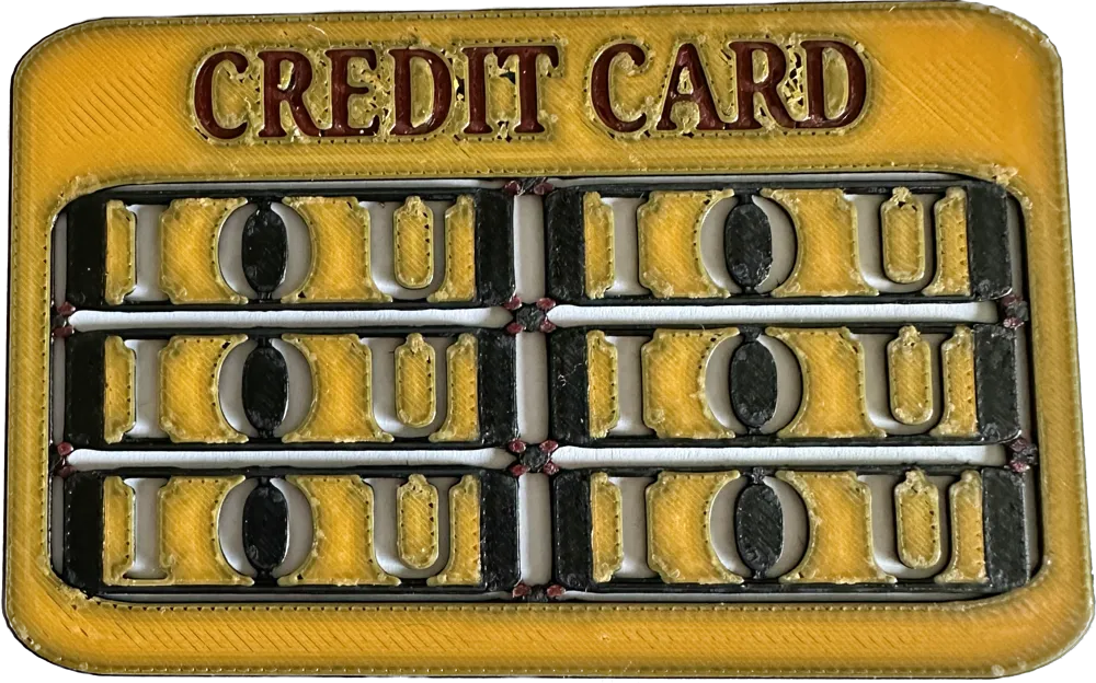 The Ultimate Person Credit Card Pop Out IOU's Fun Debit Kit Card! by ...