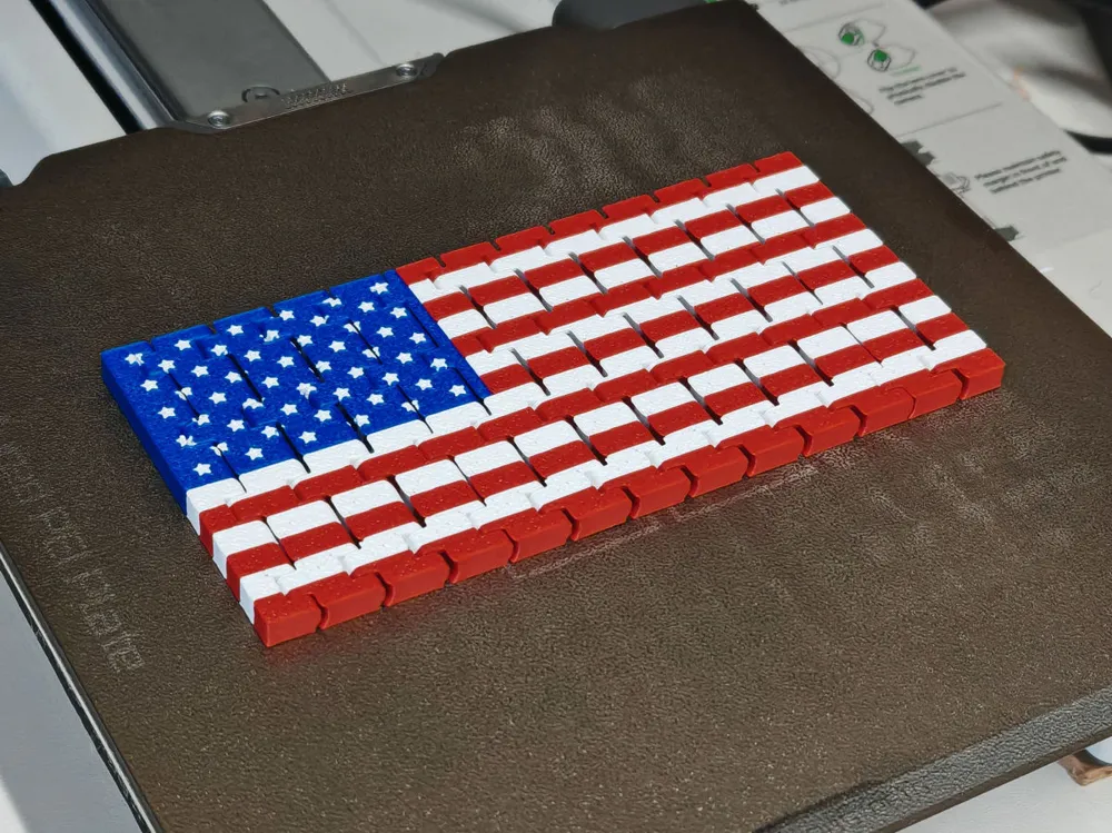 American Flag - flexible, double-sided - Free 3D Print Model - MakerWorld