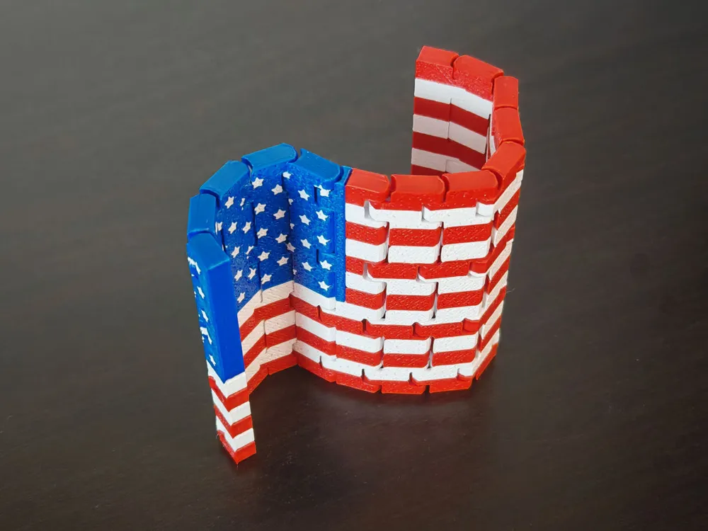 American Flag - flexible, double-sided - Free 3D Print Model - MakerWorld