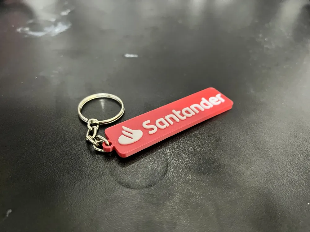 Santander Keychain - Free 3D Print Model - MakerWorld