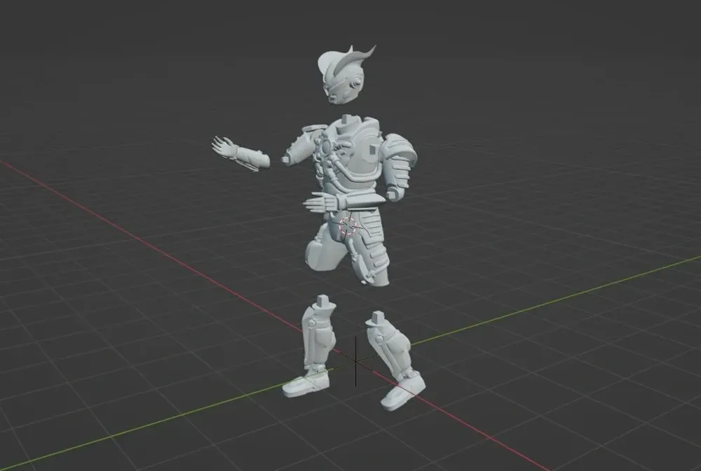 Mechanical Ultraman Zero battle pose, large size, optimized details and ...