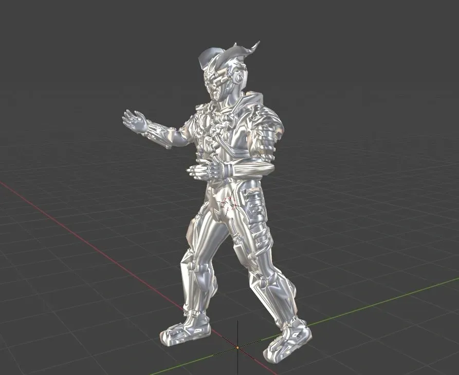 Mechanical Ultraman Zero battle pose, large size, optimized details and ...