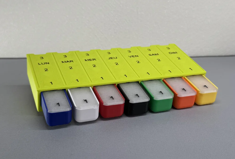 Modular 7-day pill organizer - Free 3D Print Model - MakerWorld