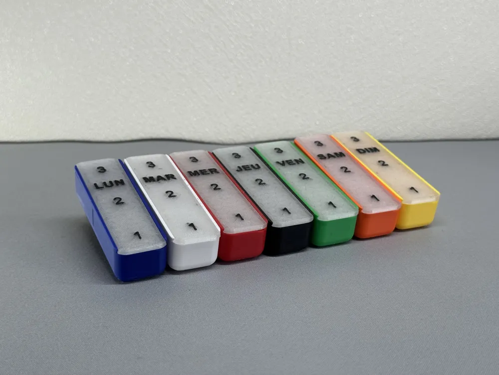 Modular 7-day pill organizer - Free 3D Print Model - MakerWorld