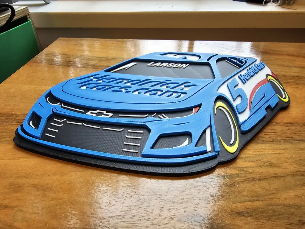 Kyle Larson NASCAR 3D Sign - Free 3D Print Model - MakerWorld