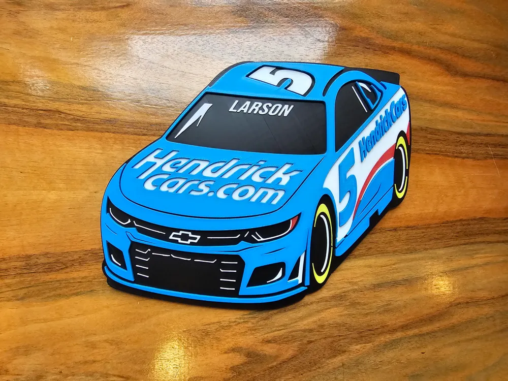 Kyle Larson NASCAR 3D Sign - Free 3D Print Model - MakerWorld