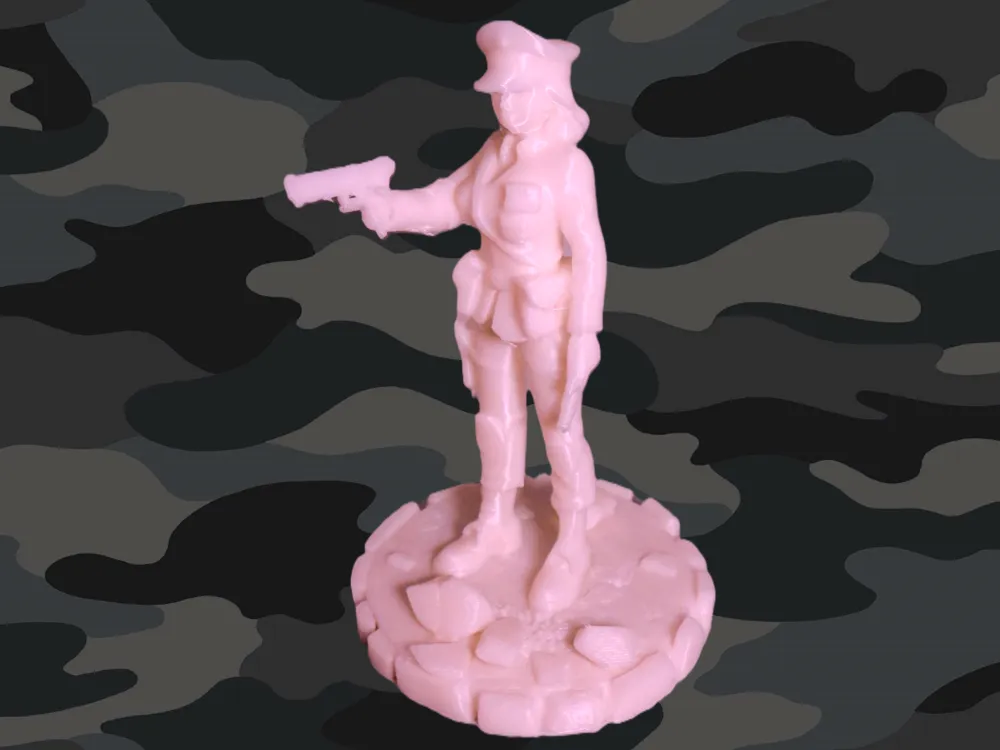 Pink Army Girl 4 by Scott MakerWorld: Download Free 3D Models