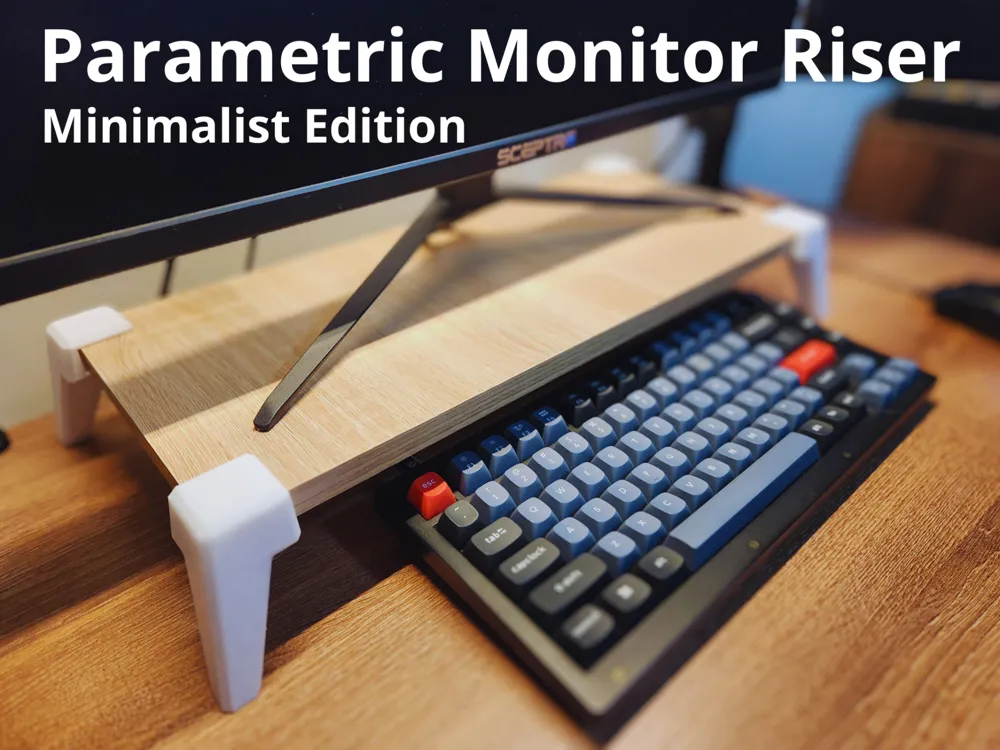 Parametric Monitor Riser – Minimalist Edition by Sebas2310 - MakerWorld
