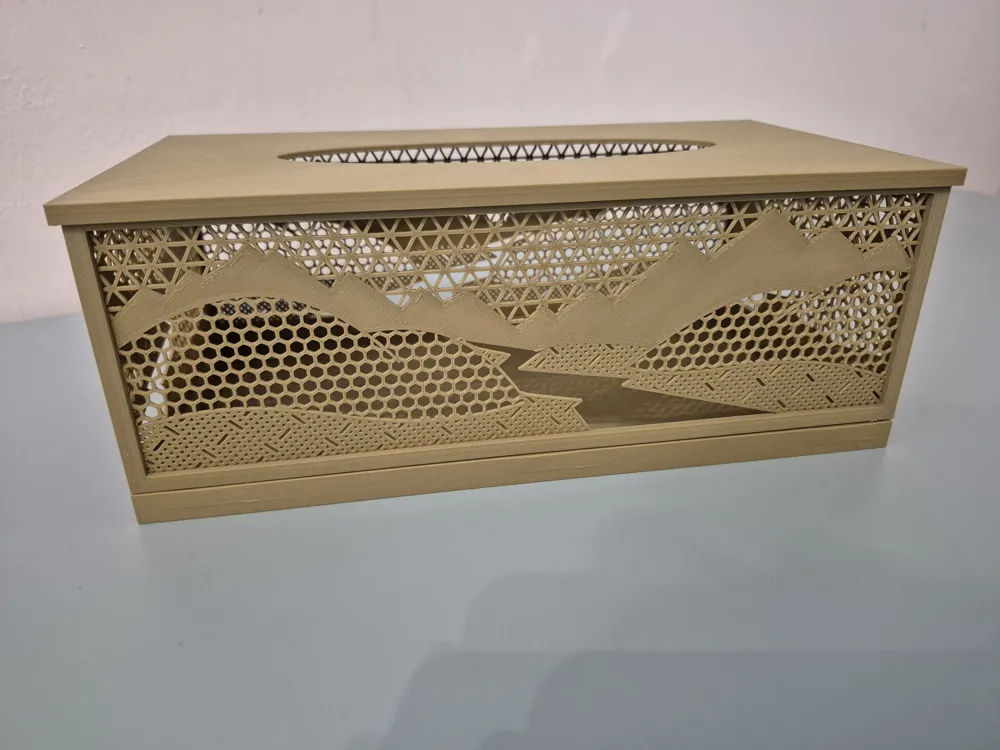 Tissue box with kumiko landscape screen by rjan MakerWorld: Download ...