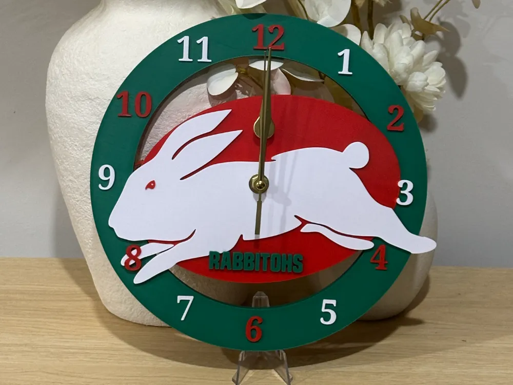 Rabbits Clock - Free 3D Print Model - MakerWorld