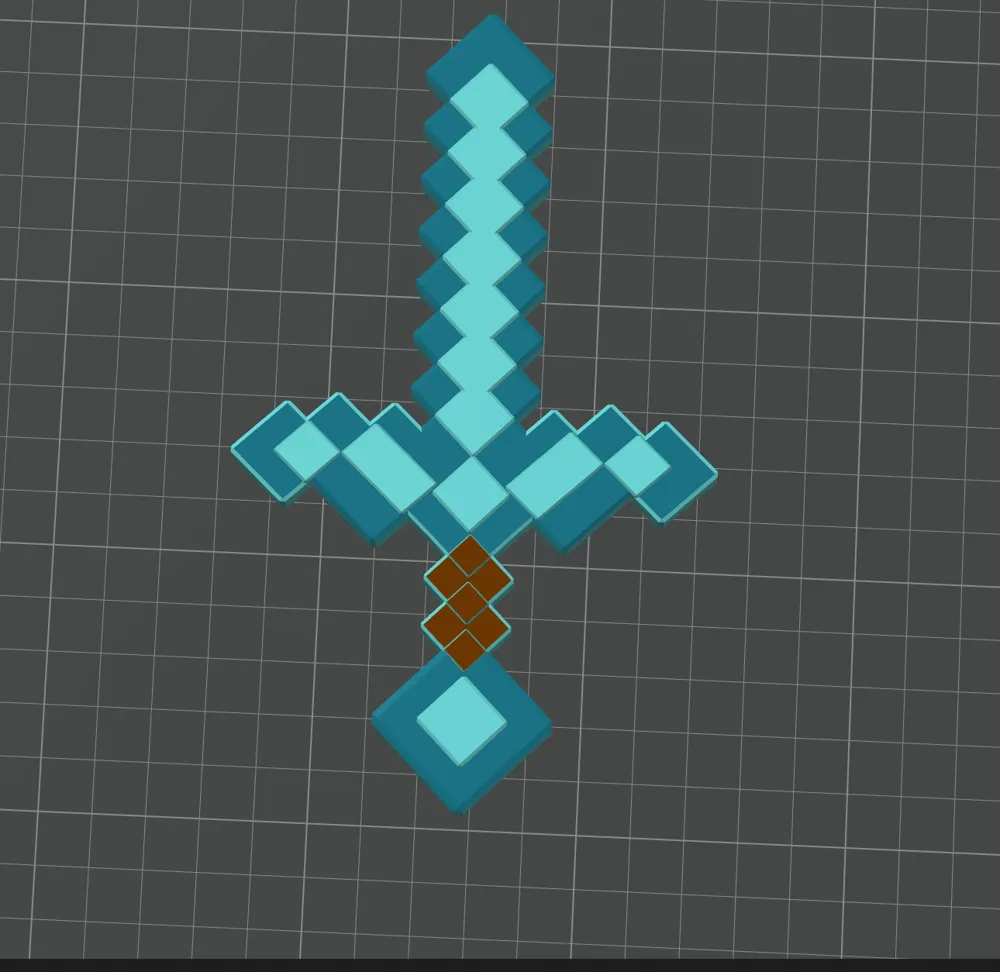 Minecraft diamond sword by pinf99 - MakerWorld