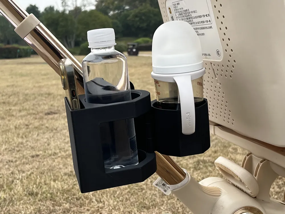 Stroller Expandable Cup Holder (Print in Place) by Zhang MakerWorld: Download Free 3D Models